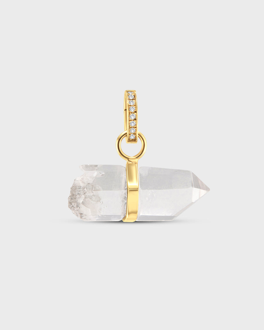 Crystal Quartz Gold Bar Charm – JIAJIA