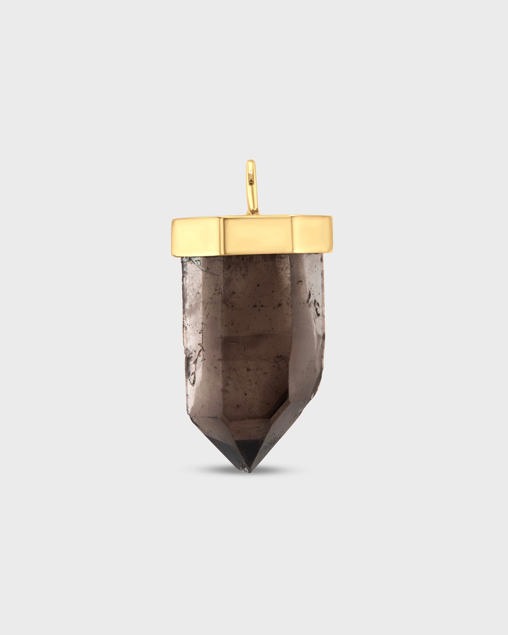 Smoky Quartz Gold Cap Charm – JIAJIA